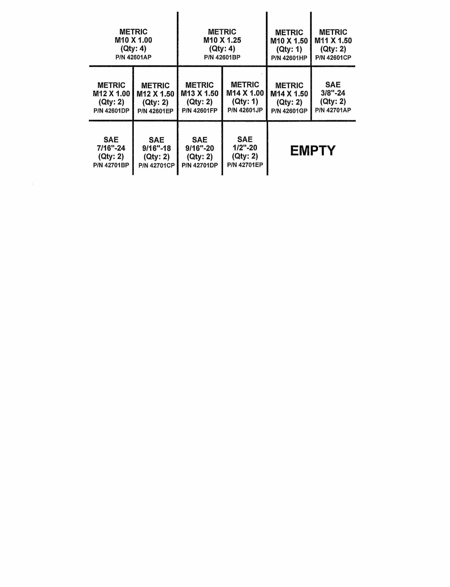 Universal Master Cylinder Plug Kit [803P] – Thexton Manufacturing
